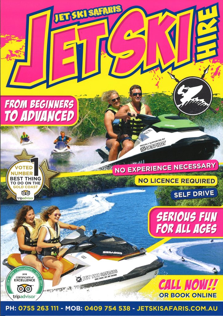 Jet Ski Safaris A4 | Surfers Paradise Brochure Service
