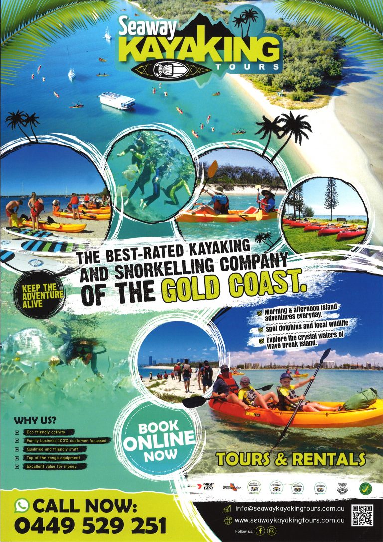 Seaway Kayaking A4 | Surfers Paradise Brochure Service