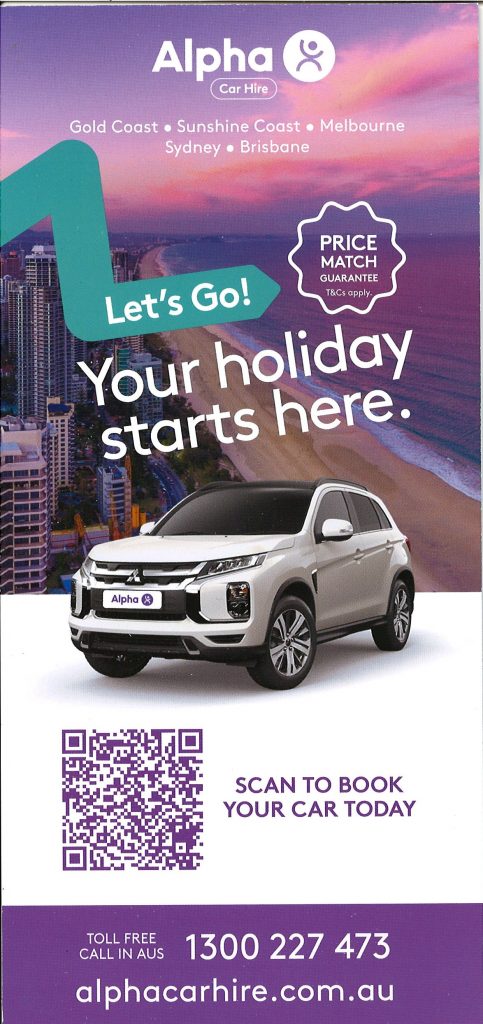 Alpha Car Hire | Surfers Paradise Brochure Service